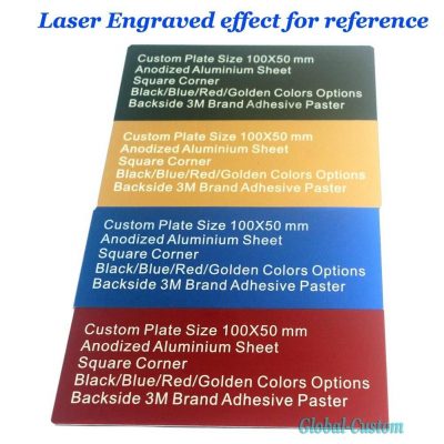 Laser Engraving on anodized aluminum, laser etch
